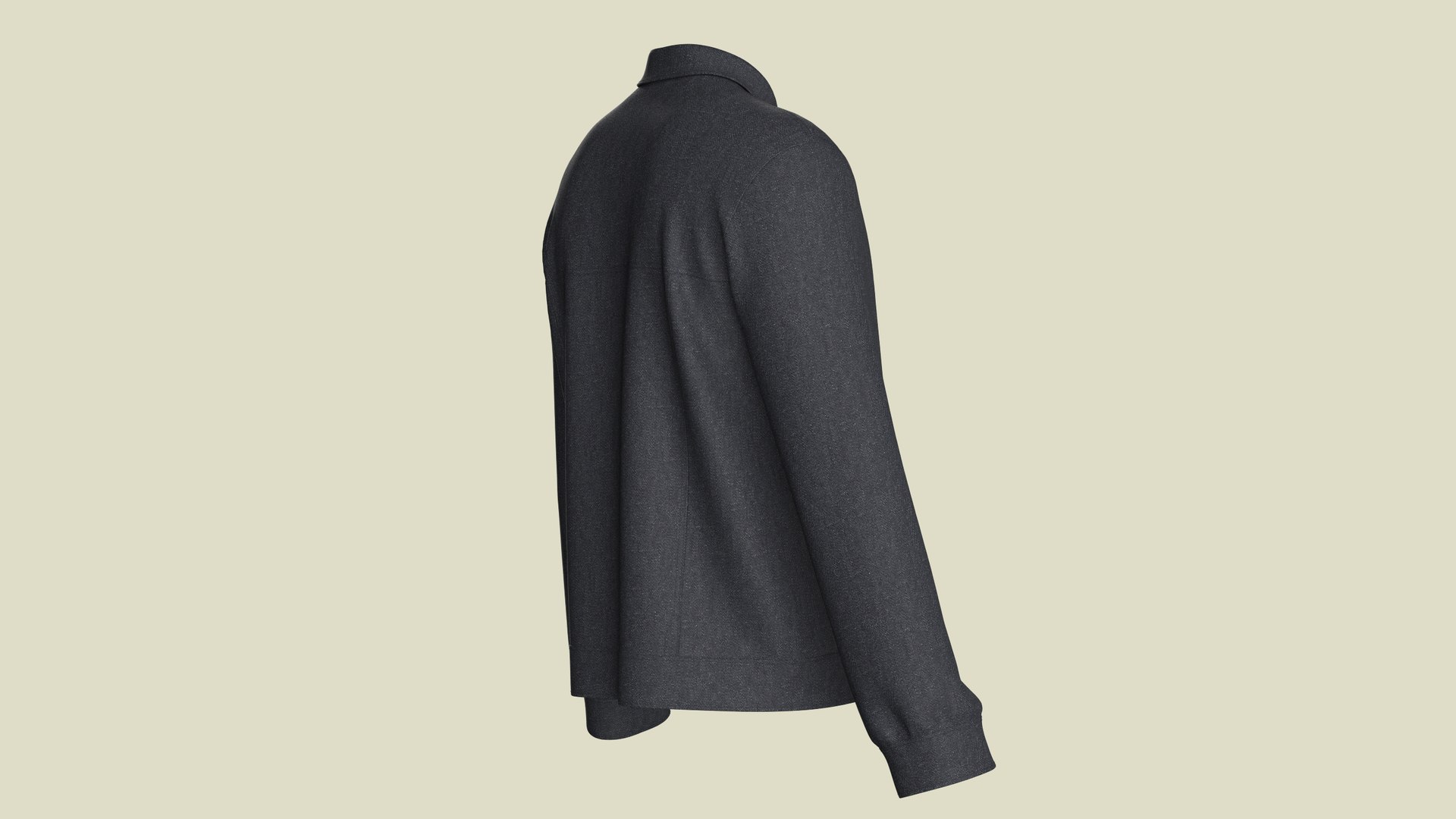 3D Men Denim Black Jacket Model - TurboSquid 2330829