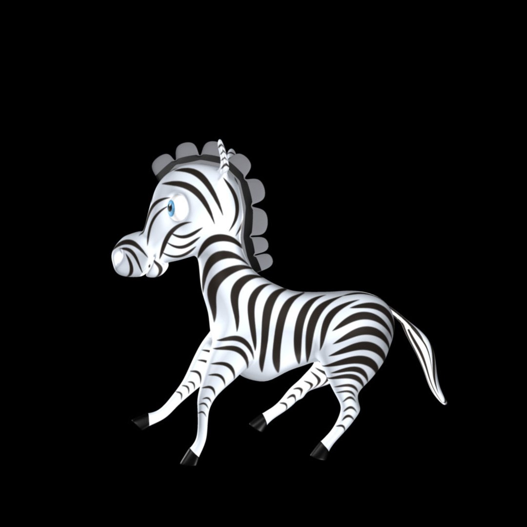 Zebra Walk Cycle Obj
