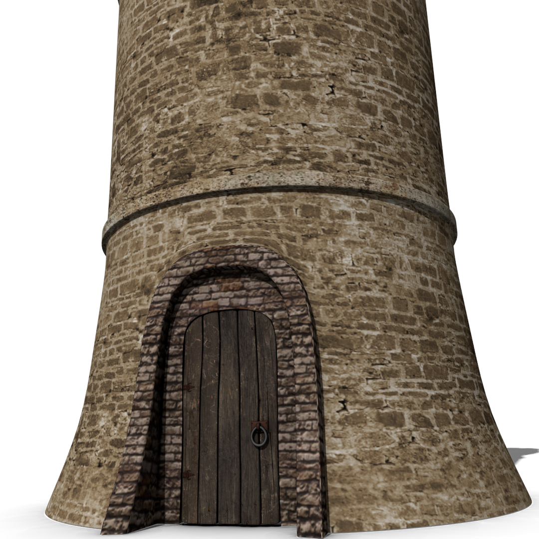 medieval castle tower 3d model
