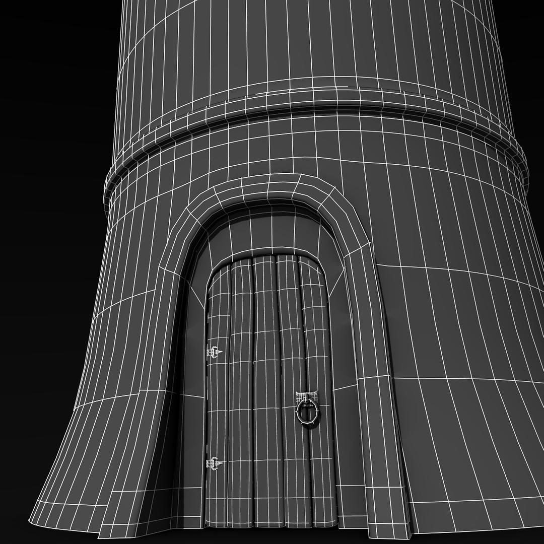 medieval castle tower 3d model