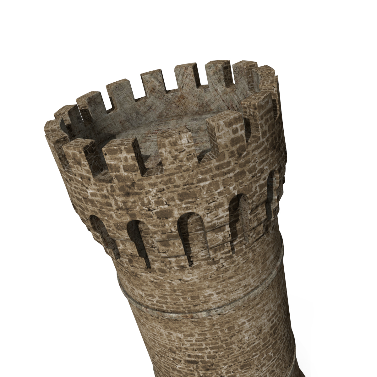 medieval castle tower 3d model