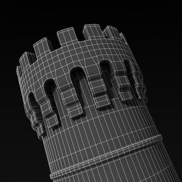 medieval castle tower 3d model