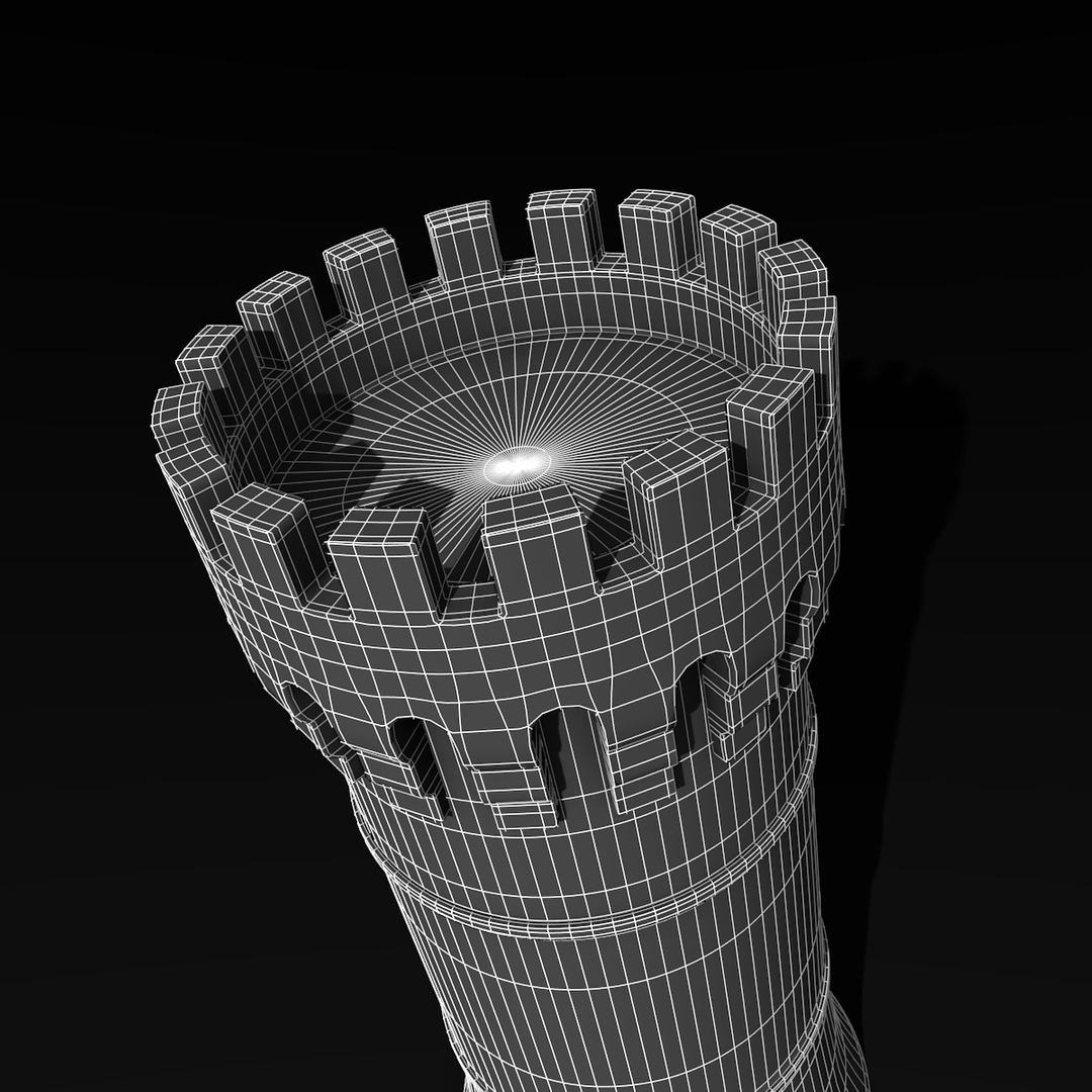 medieval castle tower 3d model