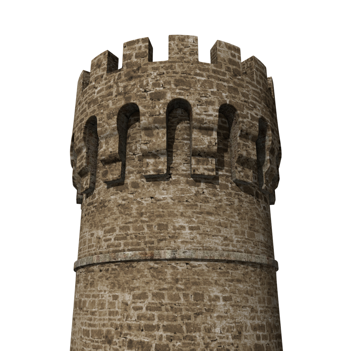 medieval castle tower 3d model