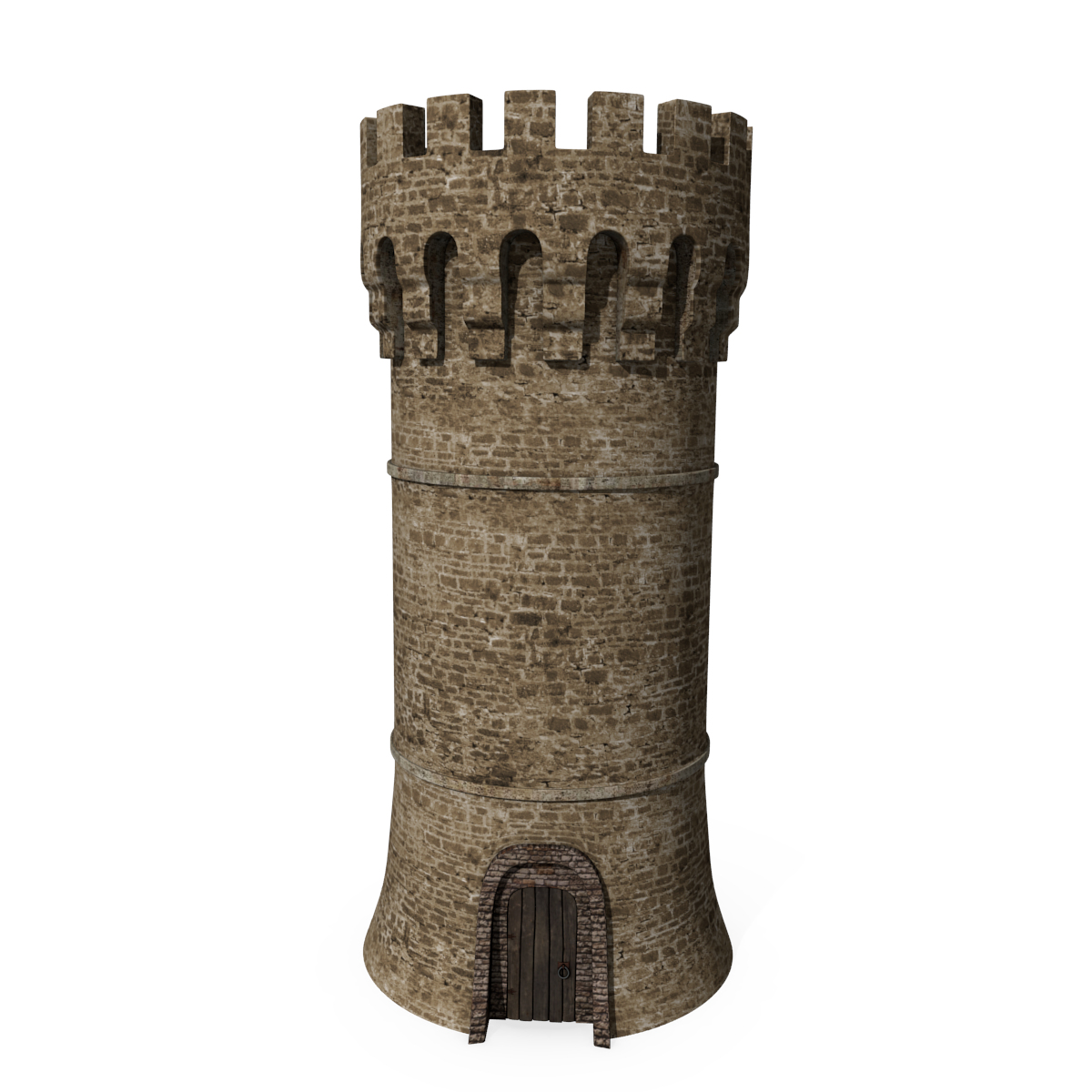 medieval castle tower 3d model