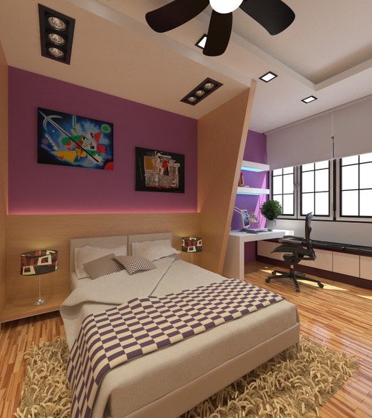 modelo 3d Dormitorio moderno - TurboSquid 956154