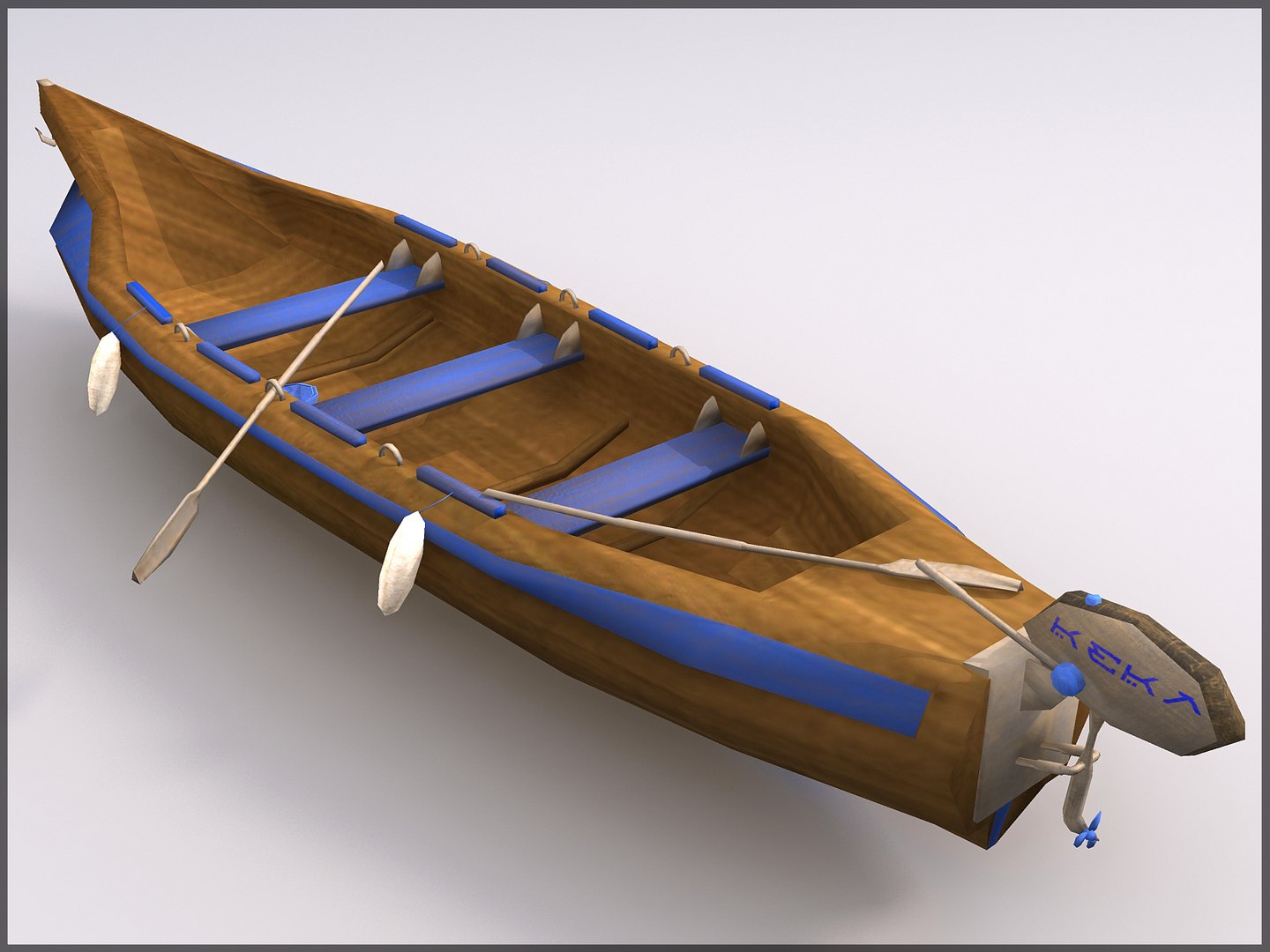blue boat games 3d model