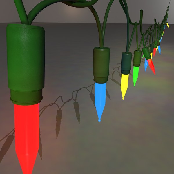 christmas lights strand 3d c4d