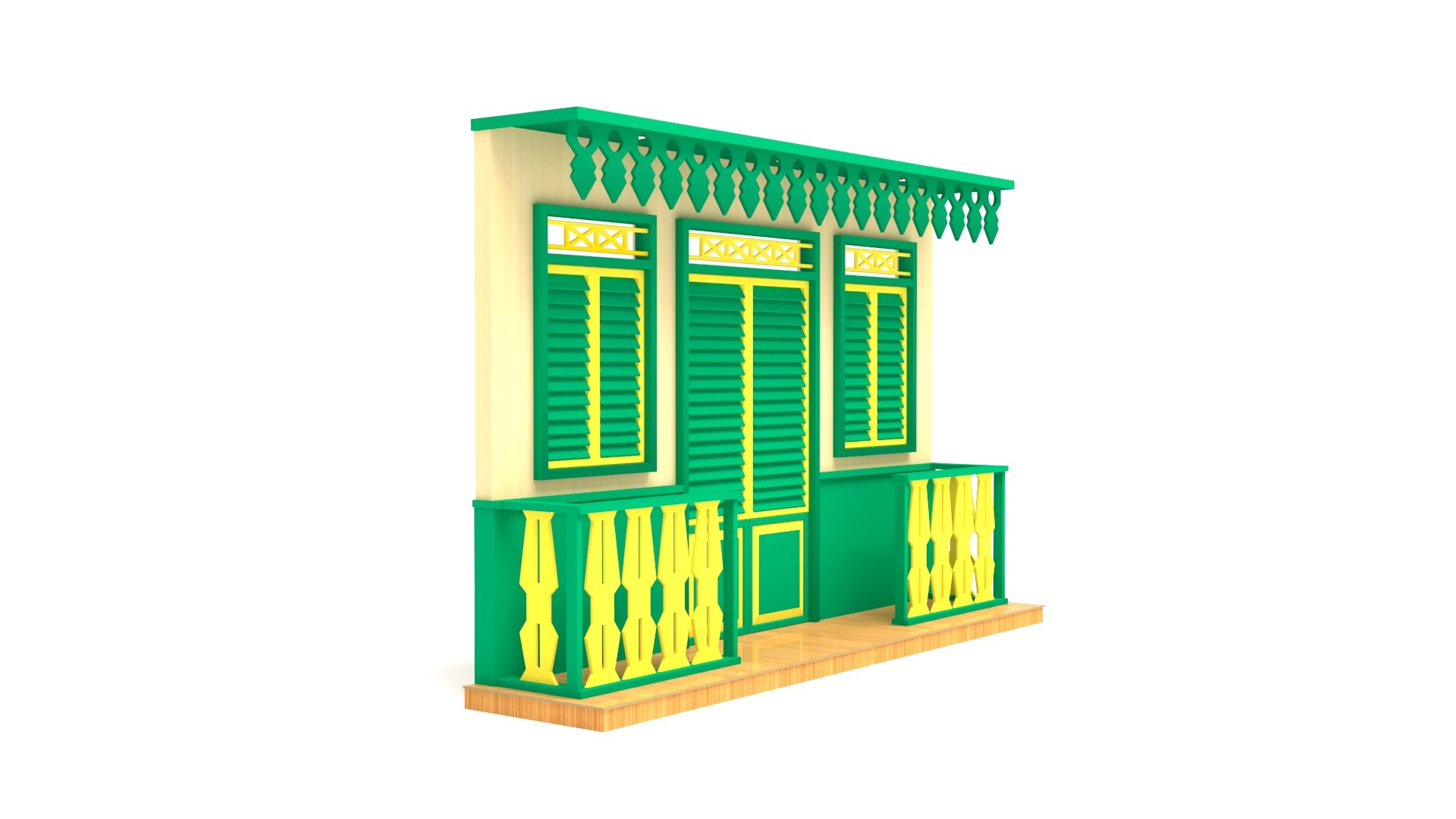 Stand Backdrop Jakarta Traditional 3D Model - TurboSquid 1582539