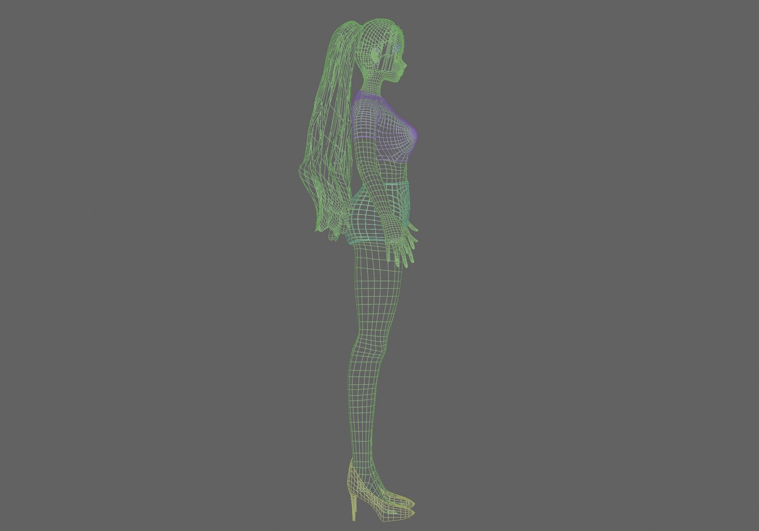 3D Cute Basic Girl V27796 Model - TurboSquid 2272538