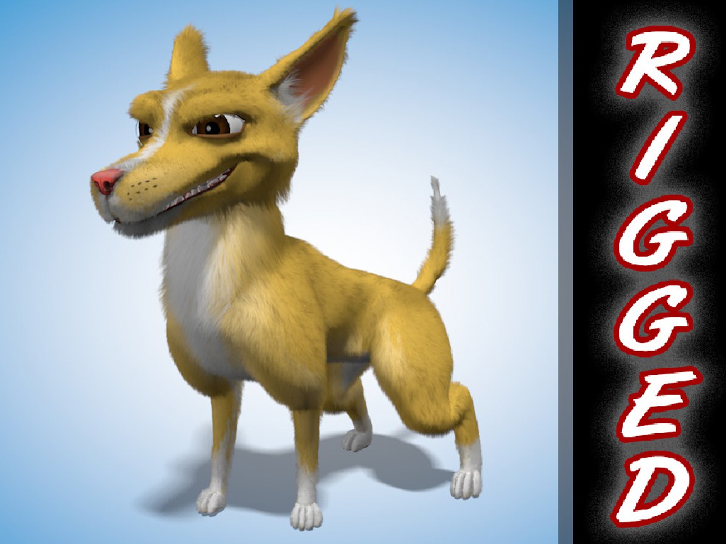 Rigged Cartoon Dog Animation 3d 3ds