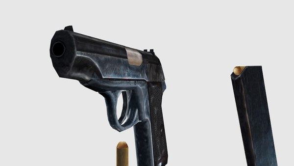 3d model of pistol