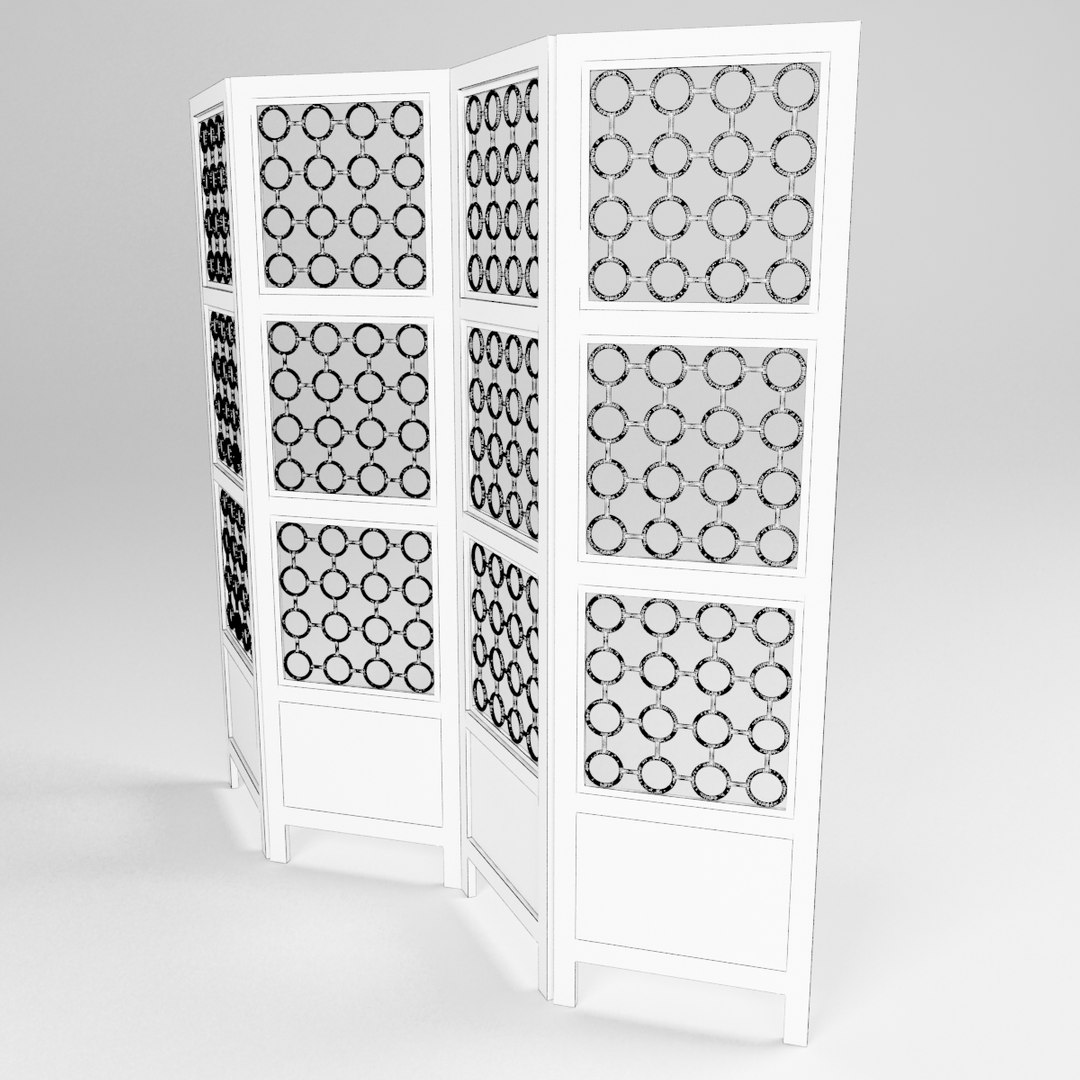 3d model room divider