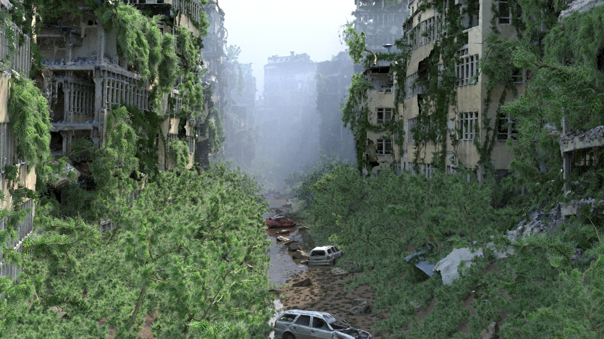 3D Model Apocalyptic Buildings Pack Animated - TurboSquid 2284383