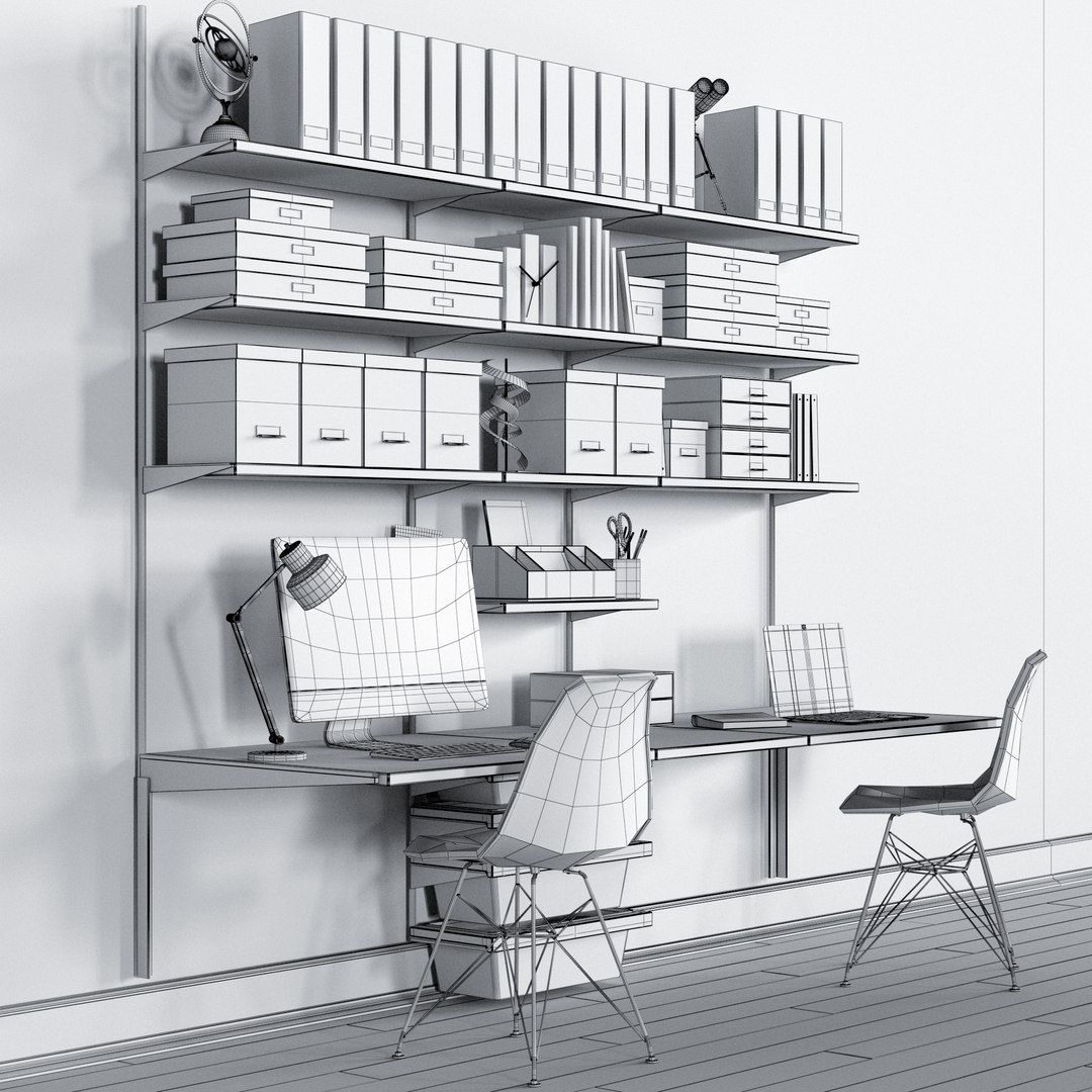 3D Office Workplace Set N5 - TurboSquid 1964662