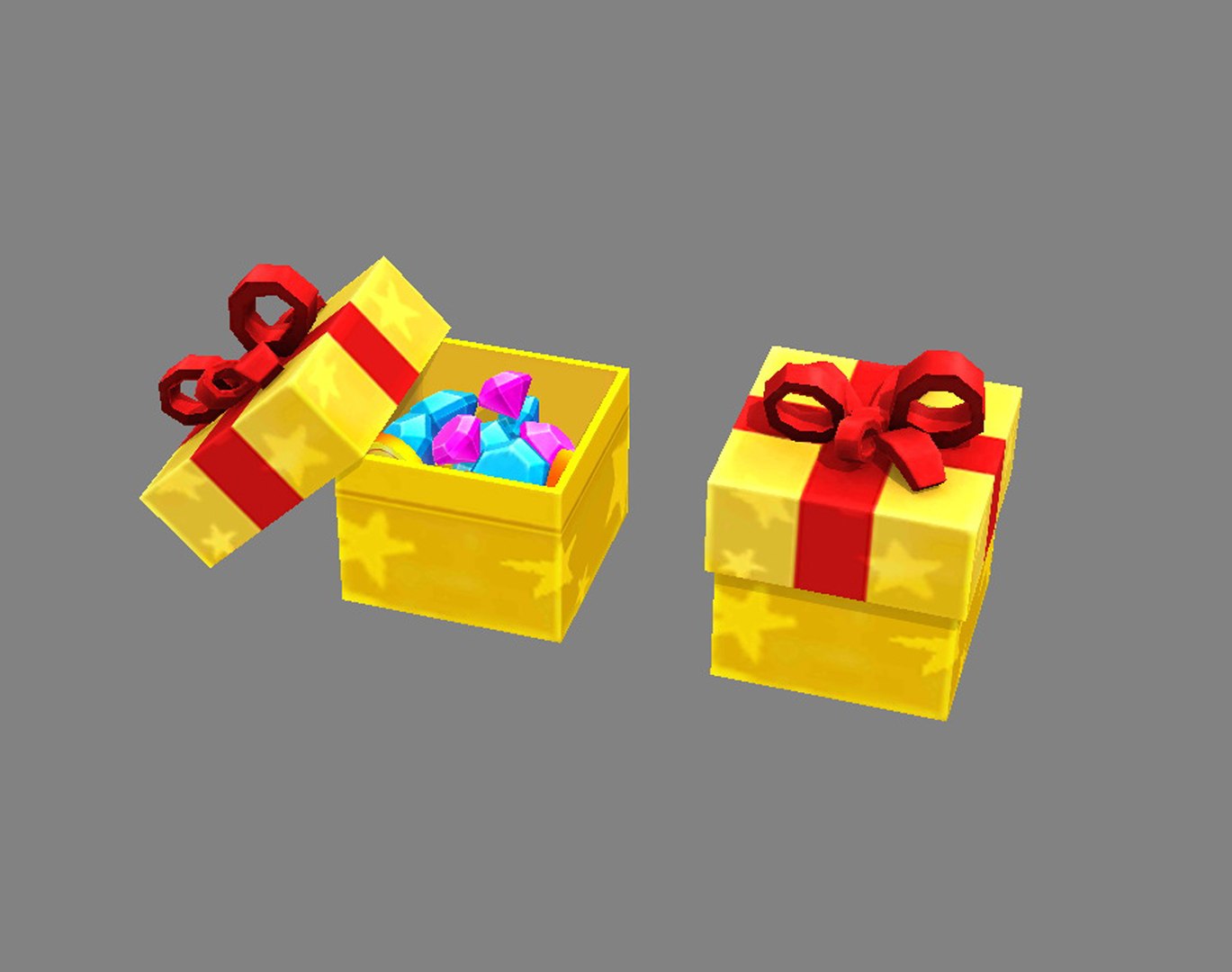 Cartoon Diamond Gift Box - Gem Gift Box 3D Model - TurboSquid 1725969