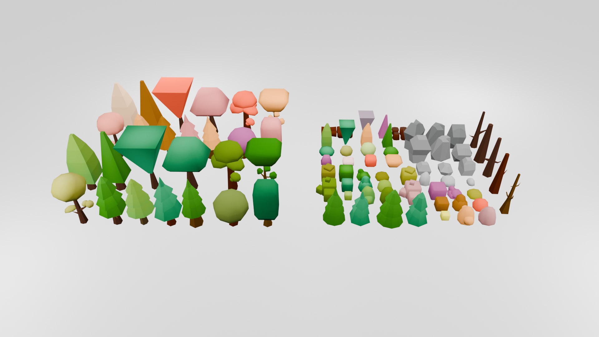 3D 100 NATURAL GAME ASSETS Model - TurboSquid 2405565