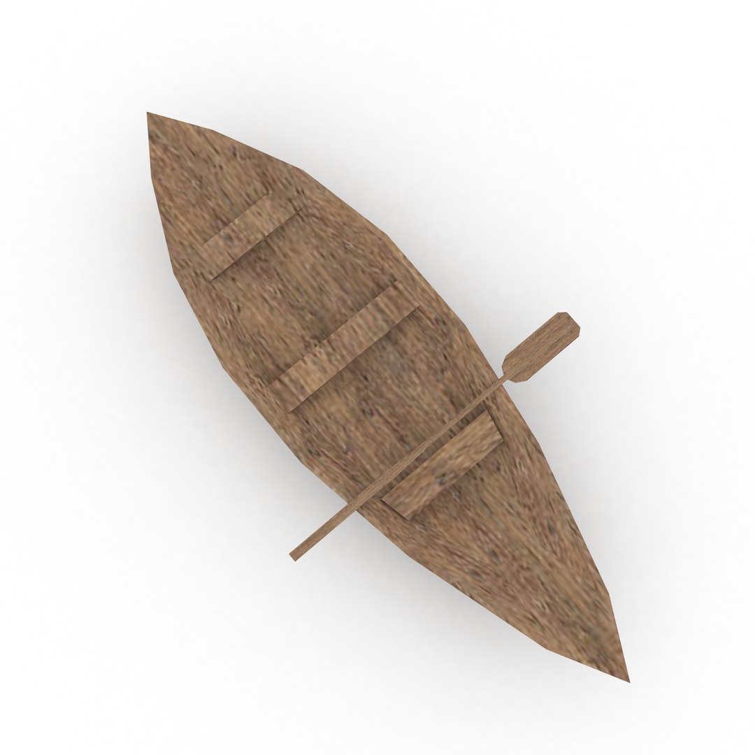 3D Low Poly Wooden Row Boat - TurboSquid 1842393