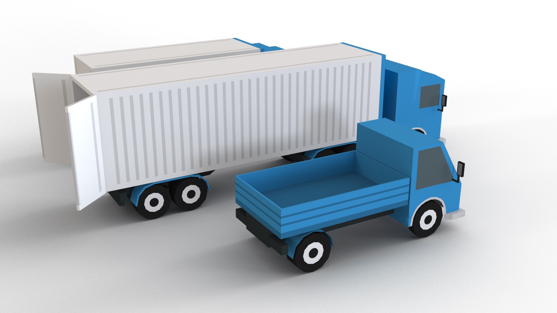 3D Model Transport Tir Low Poly For Industry - TurboSquid 1998034