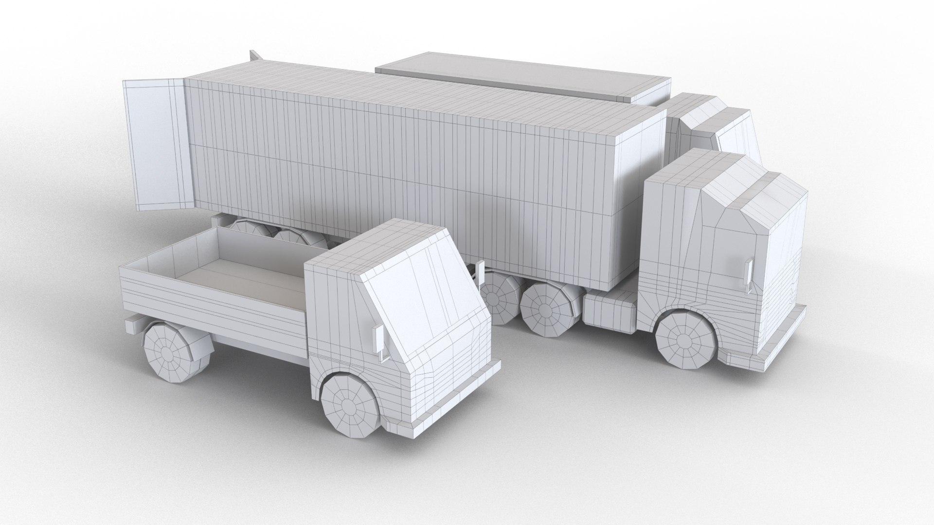 3D Model Transport Tir Low Poly For Industry - TurboSquid 1998034