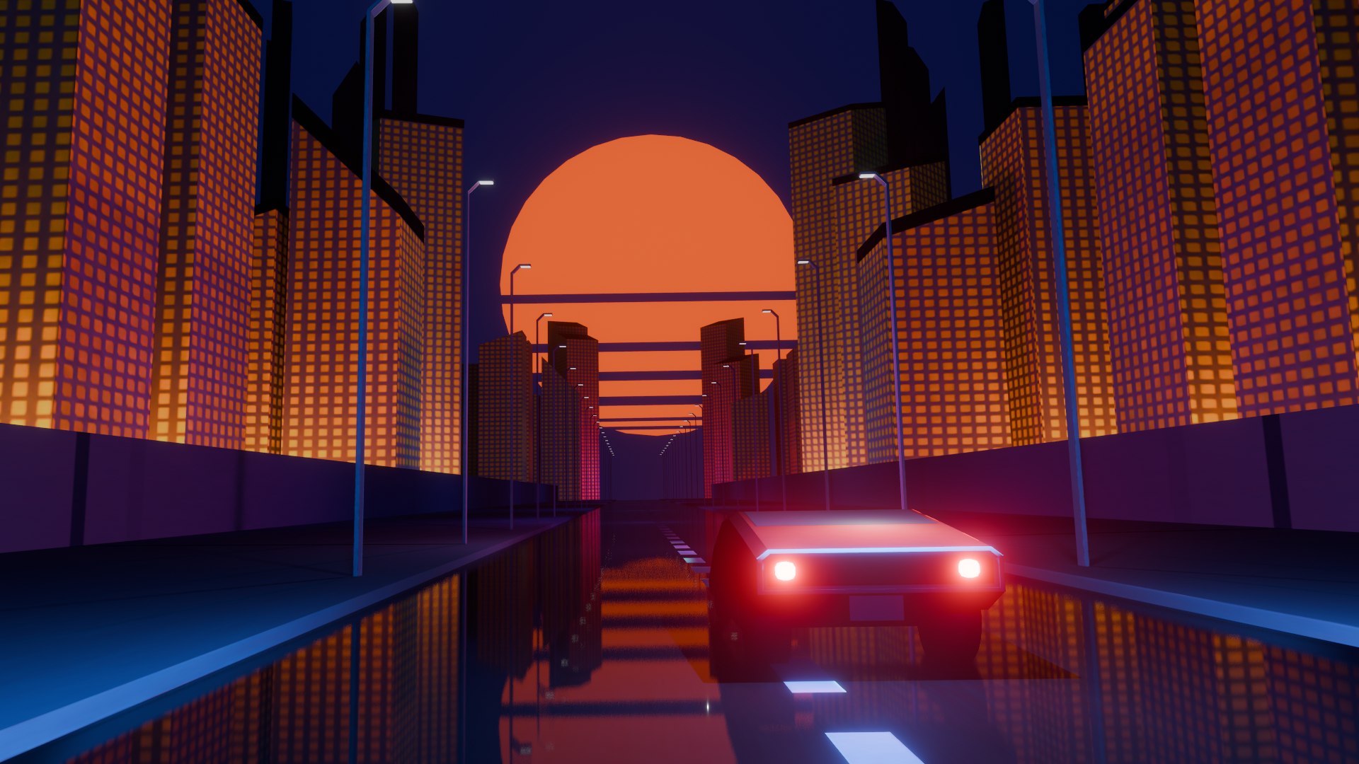 3D Vaporwave Scene - TurboSquid 2157343