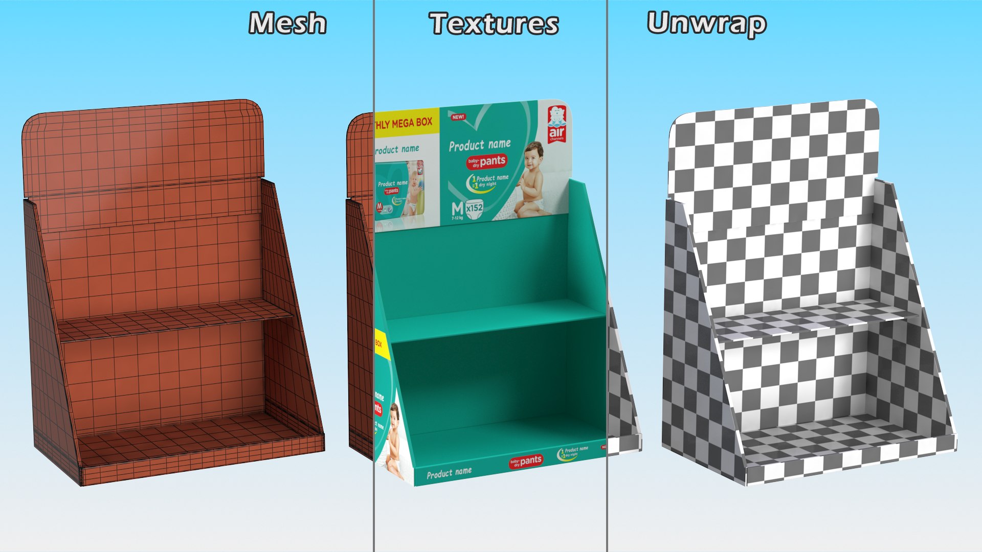 Carton Table Display Stands Collection 3D - TurboSquid 2151387