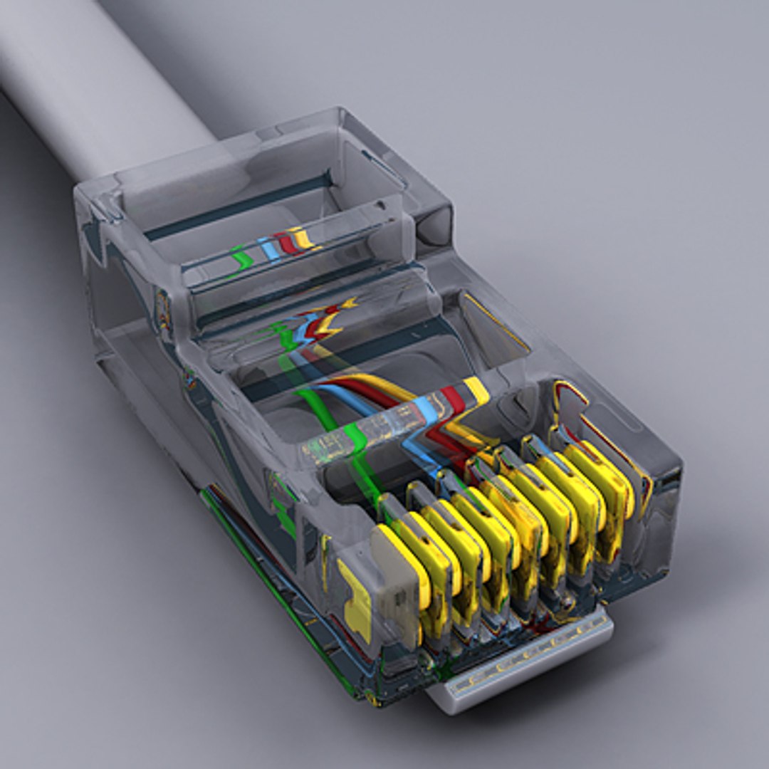 Rj45 Internet Lan 3d Model