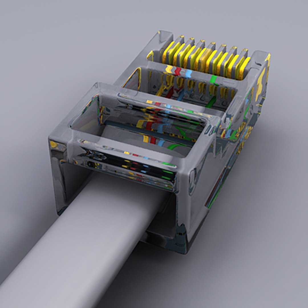Rj45 Internet Lan 3d Model