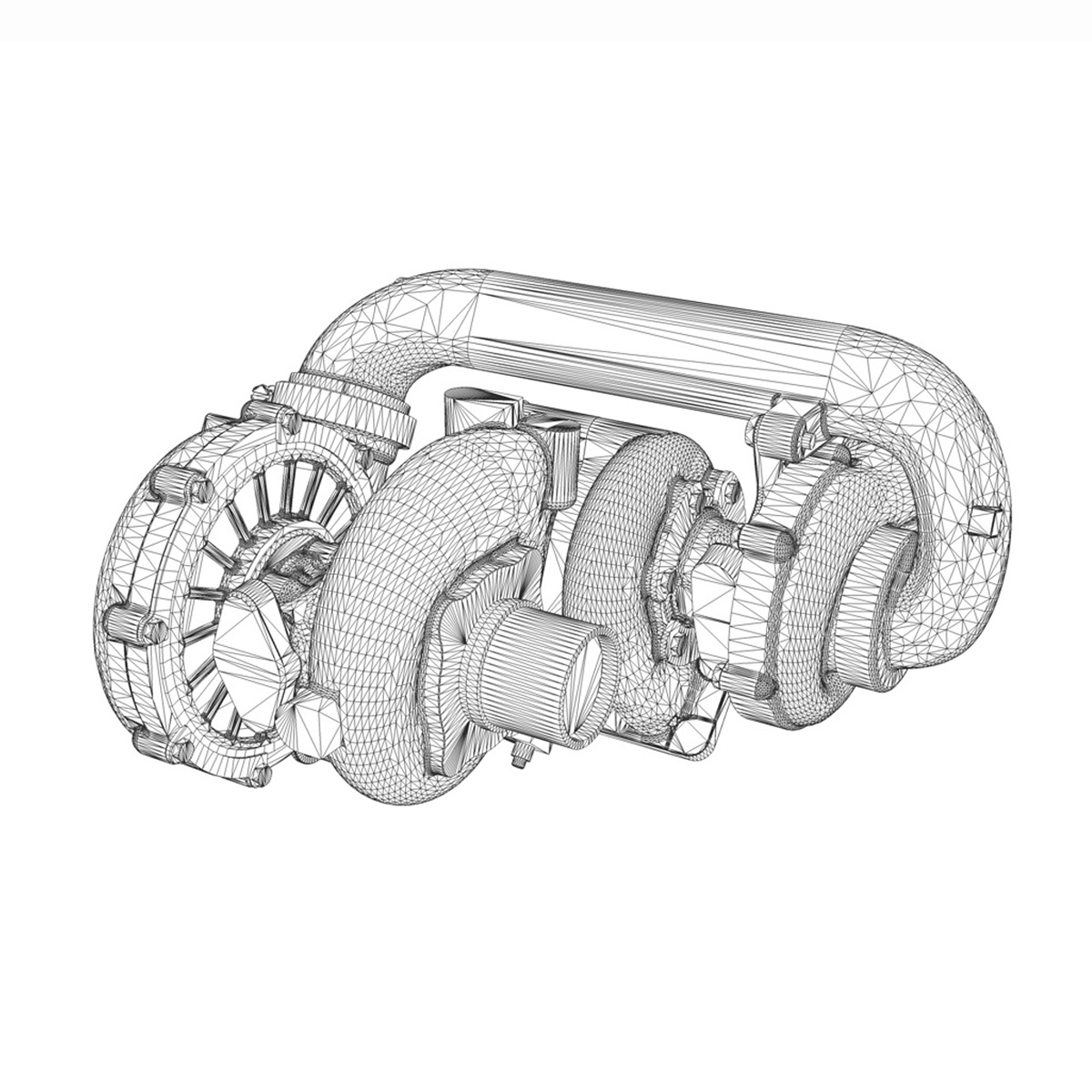 3d model turbo turbocharger