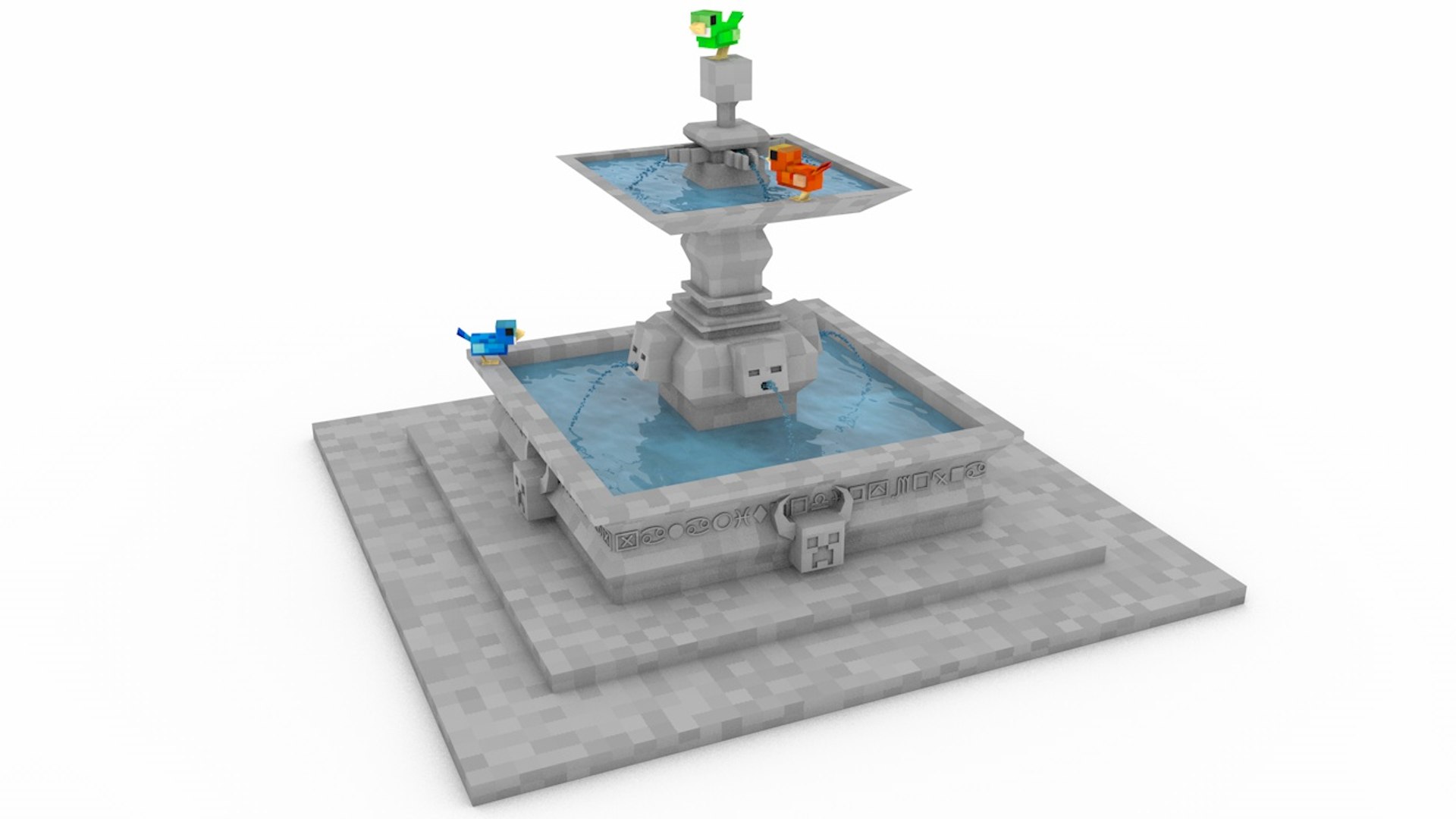 Minecraft Park 3d C4d