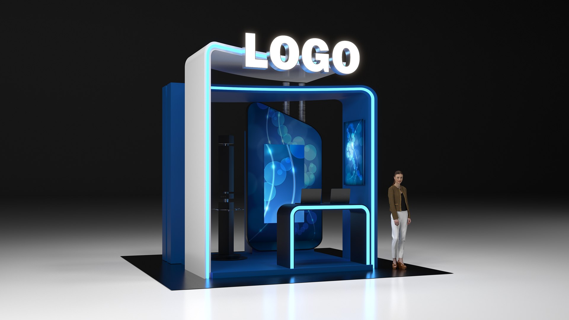 3D Model Modular Exhibition Design Stand - TurboSquid 1866949