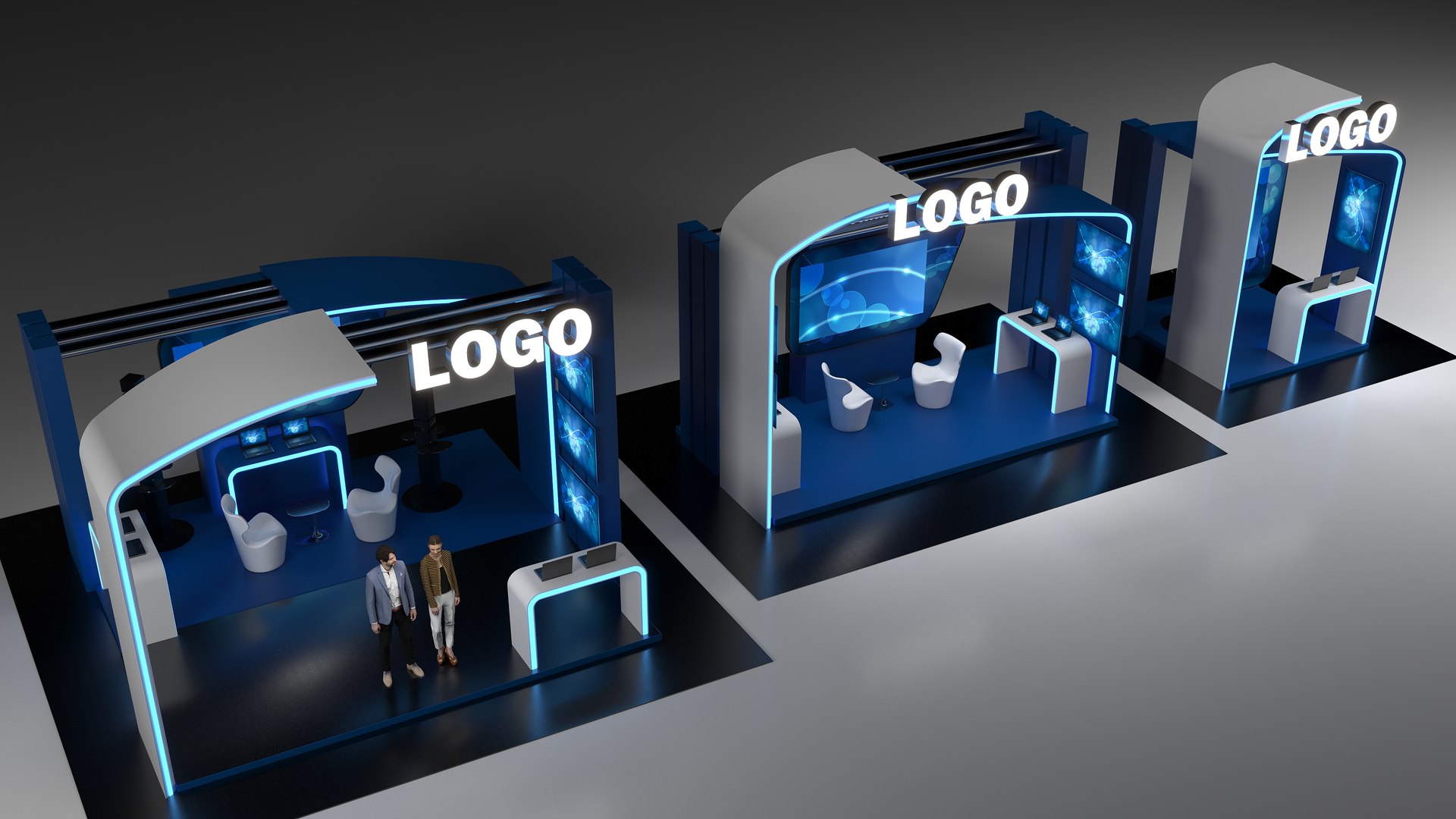 3D Model Modular Exhibition Design Stand - TurboSquid 1866949