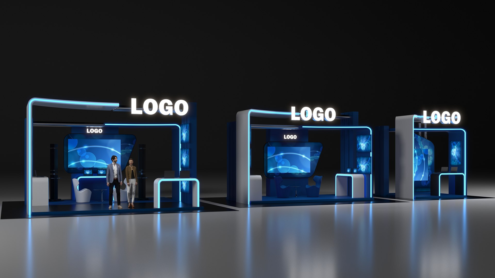 3D Model Modular Exhibition Design Stand - TurboSquid 1866949