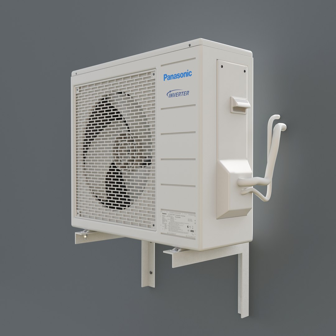 White Panasonic Air Conditioning Outdoor Unit 3D - TurboSquid 1733252