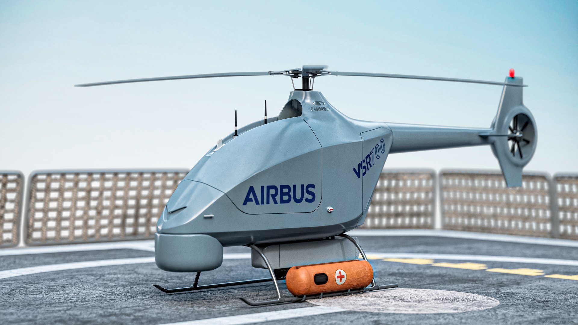 3D Rigged Airbus VSR700 UAV UAS Helicopter PBR Model - TurboSquid 2286028