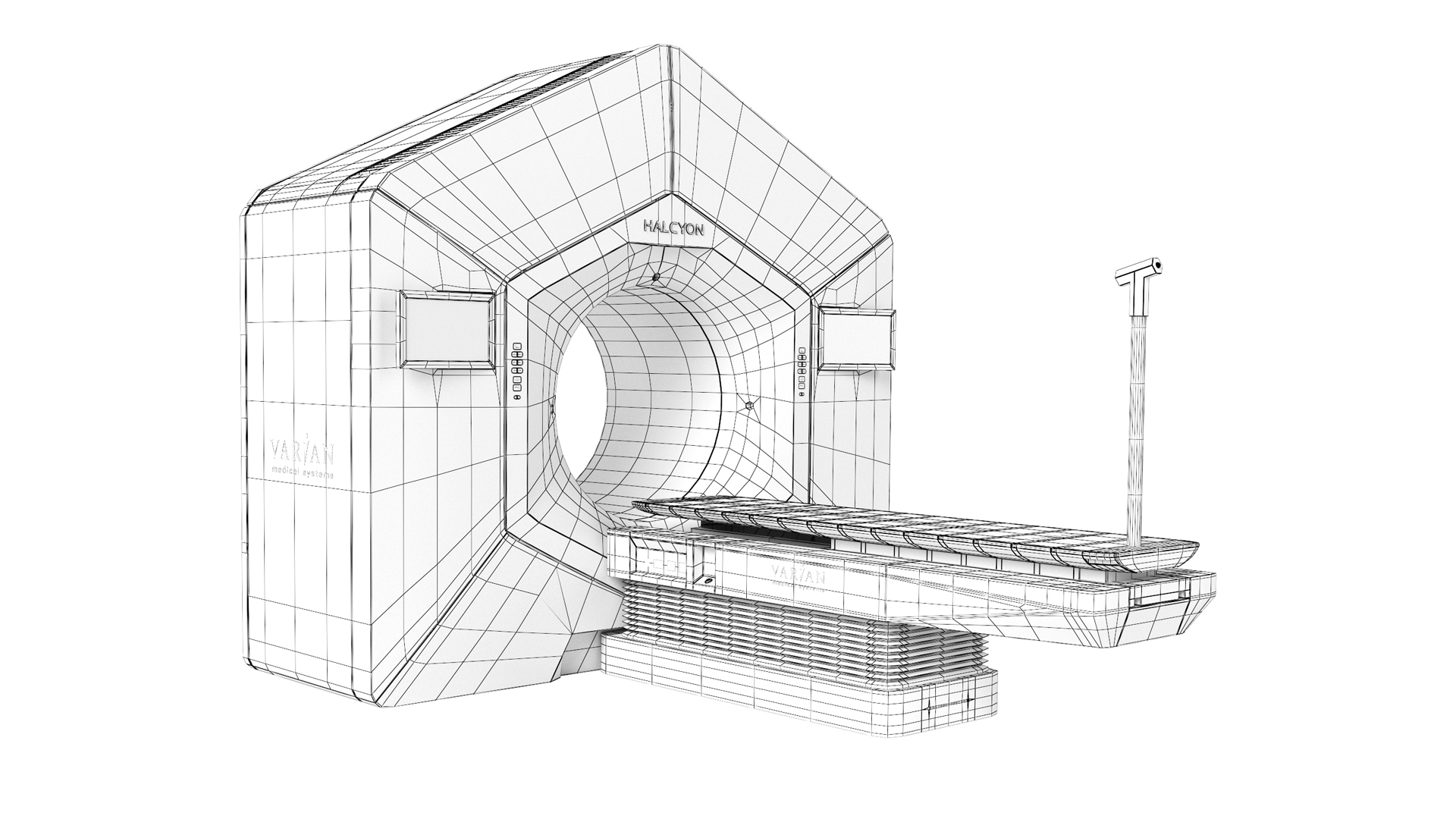 modèle 3D de Système de radiothérapie à accélérateur linéaire Varian ...