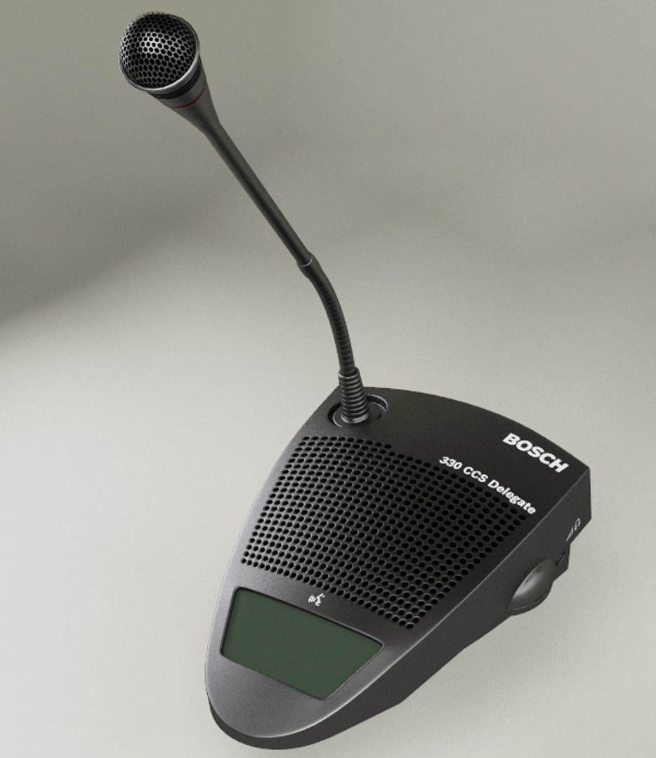 Bosch Delegate Microphone 3d Max