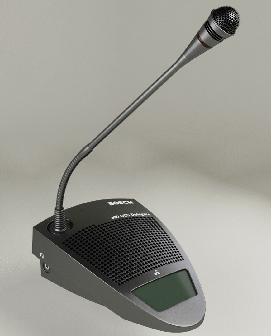 Bosch Delegate Microphone 3d Max