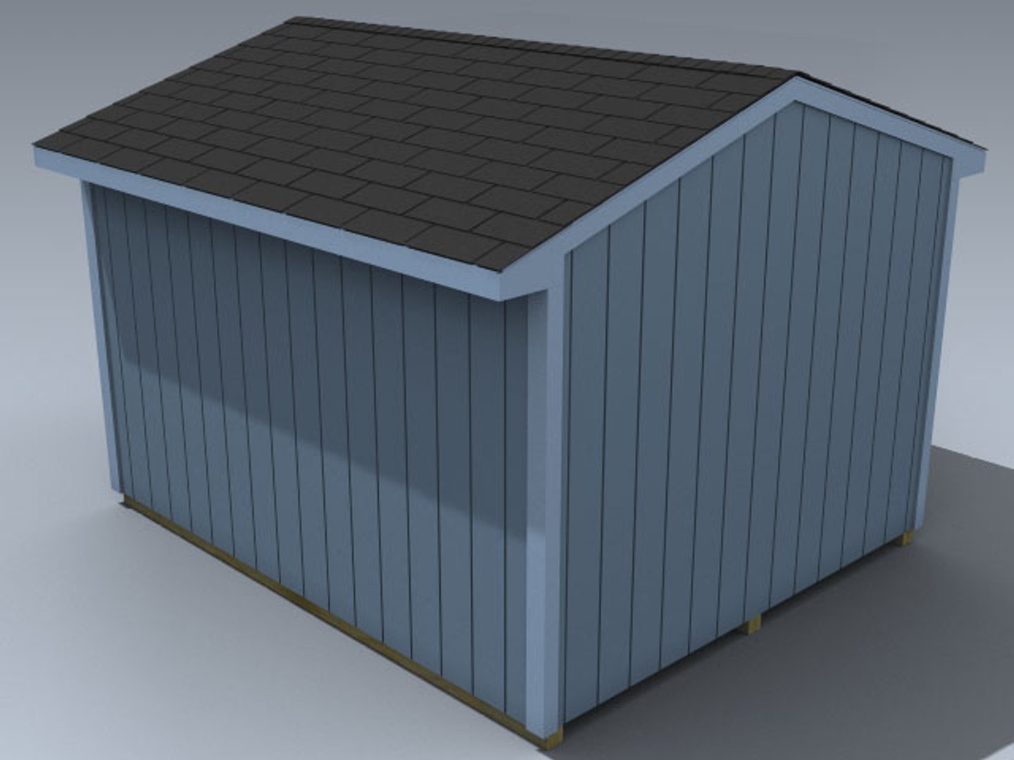 3d Shed Storage Woodshed Model
