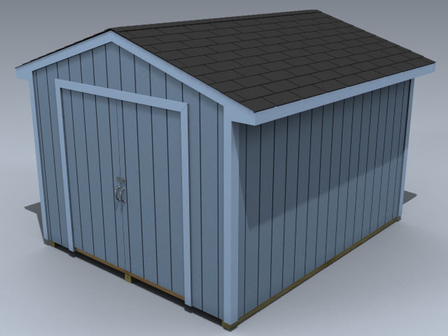 3d Shed Storage Woodshed Model