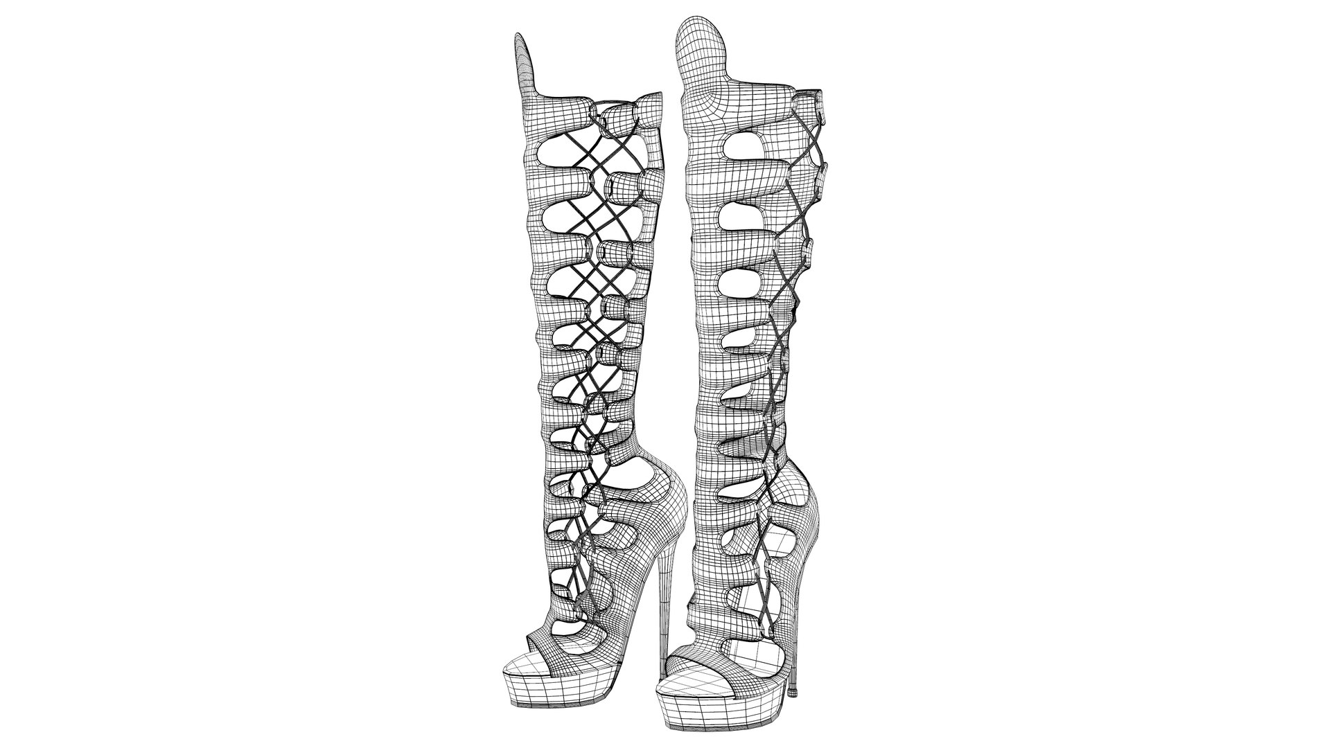 3D Gladiator Boots model - TurboSquid 1742275
