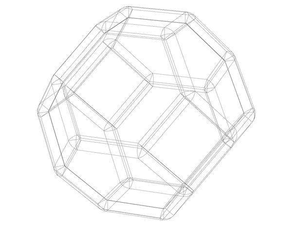 modelo 3d Octaedro truncado con forma de estructura metálica ...