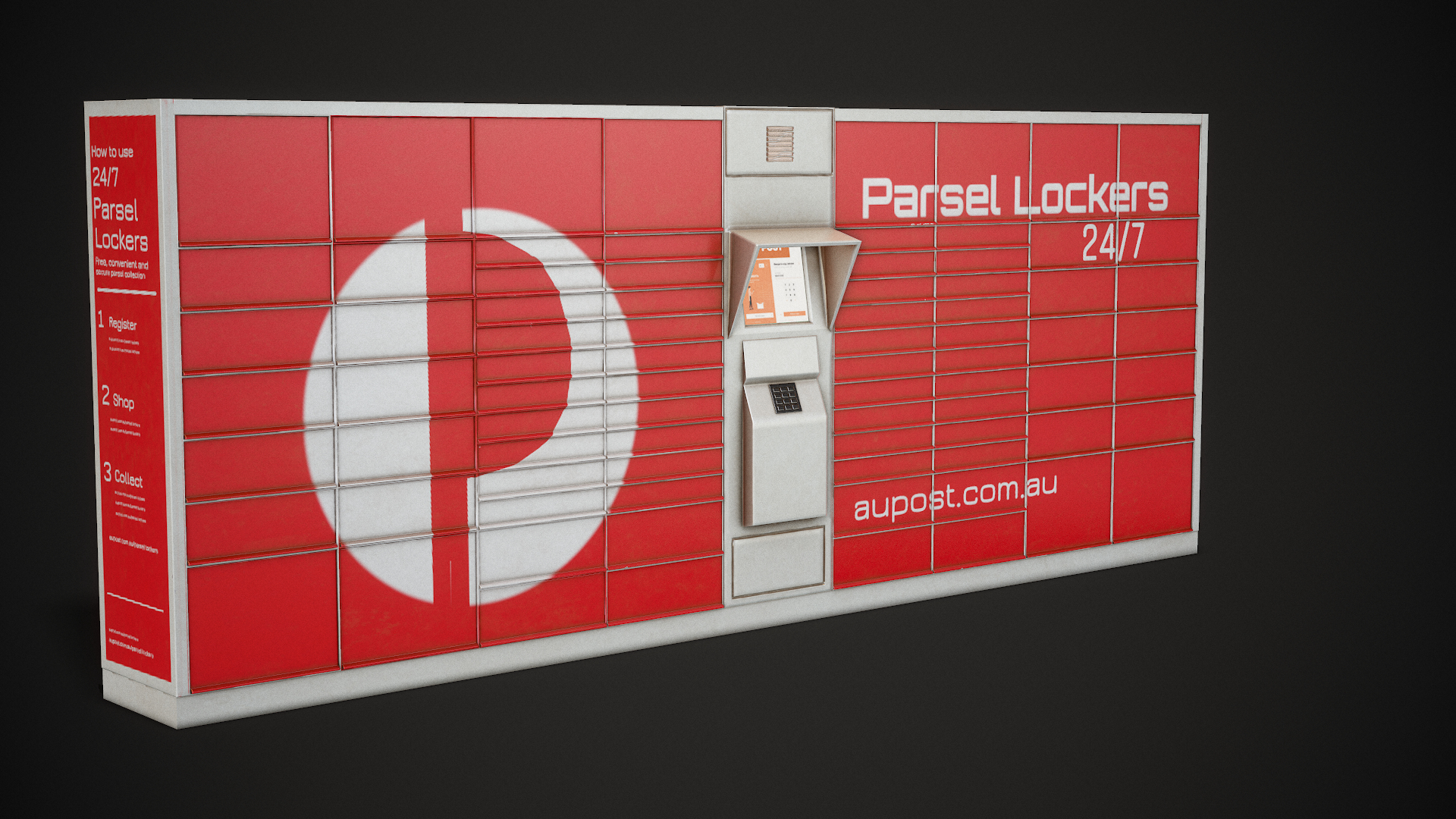 Post Parcel Locker 3D Model - TurboSquid 1679573
