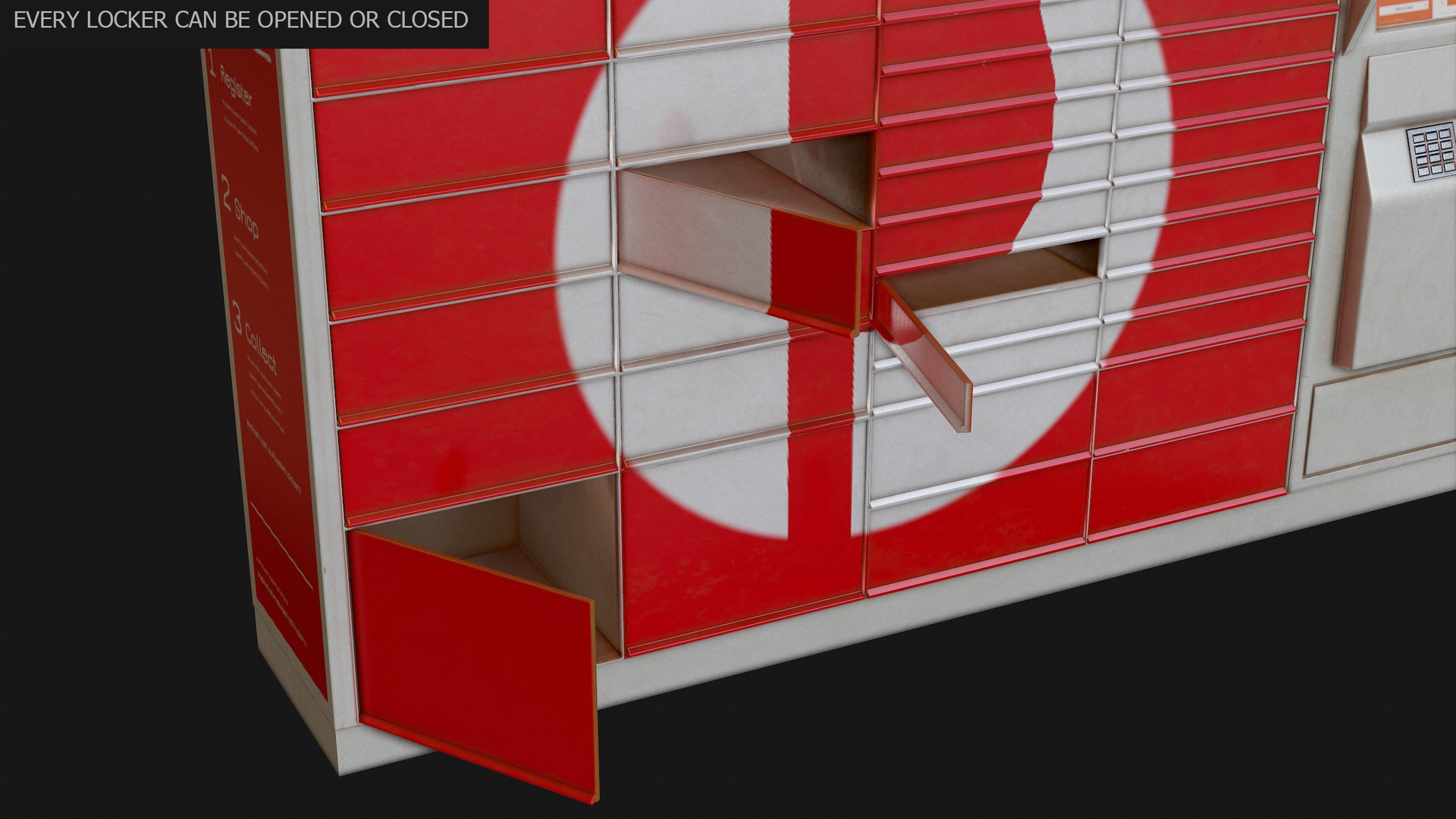 Post Parcel Locker 3D Model - TurboSquid 1679573