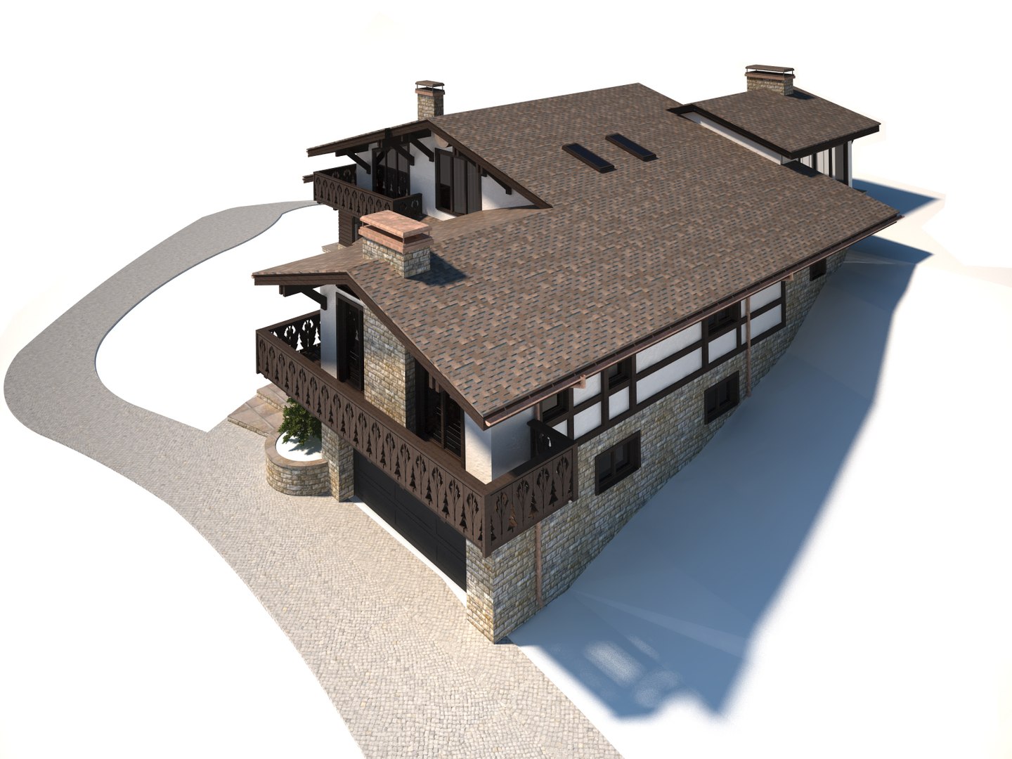 3d Cottage House Model