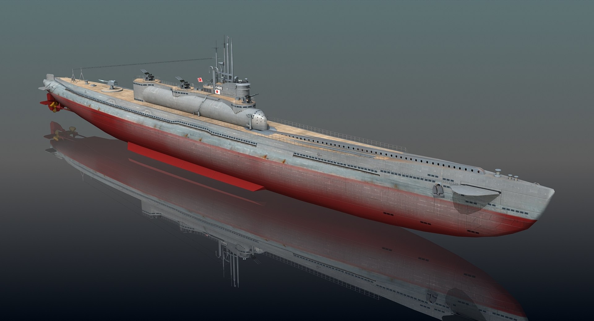 I-400 Submarine 3D Model - TurboSquid 1340541