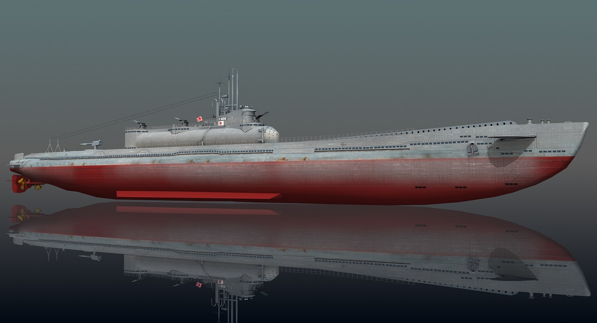 I-400 Submarine 3D Model - TurboSquid 1340541