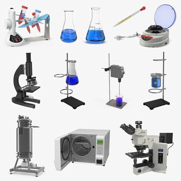 3d obj microscope lab equipment