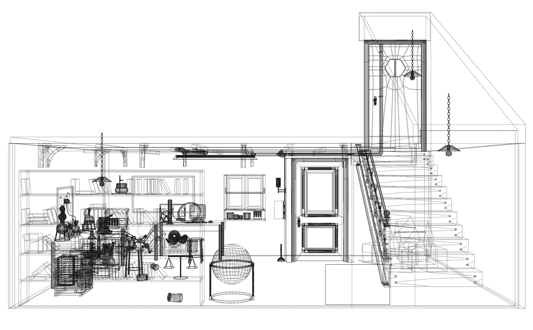 Laboratory Lab Basement Model - TurboSquid 1678705