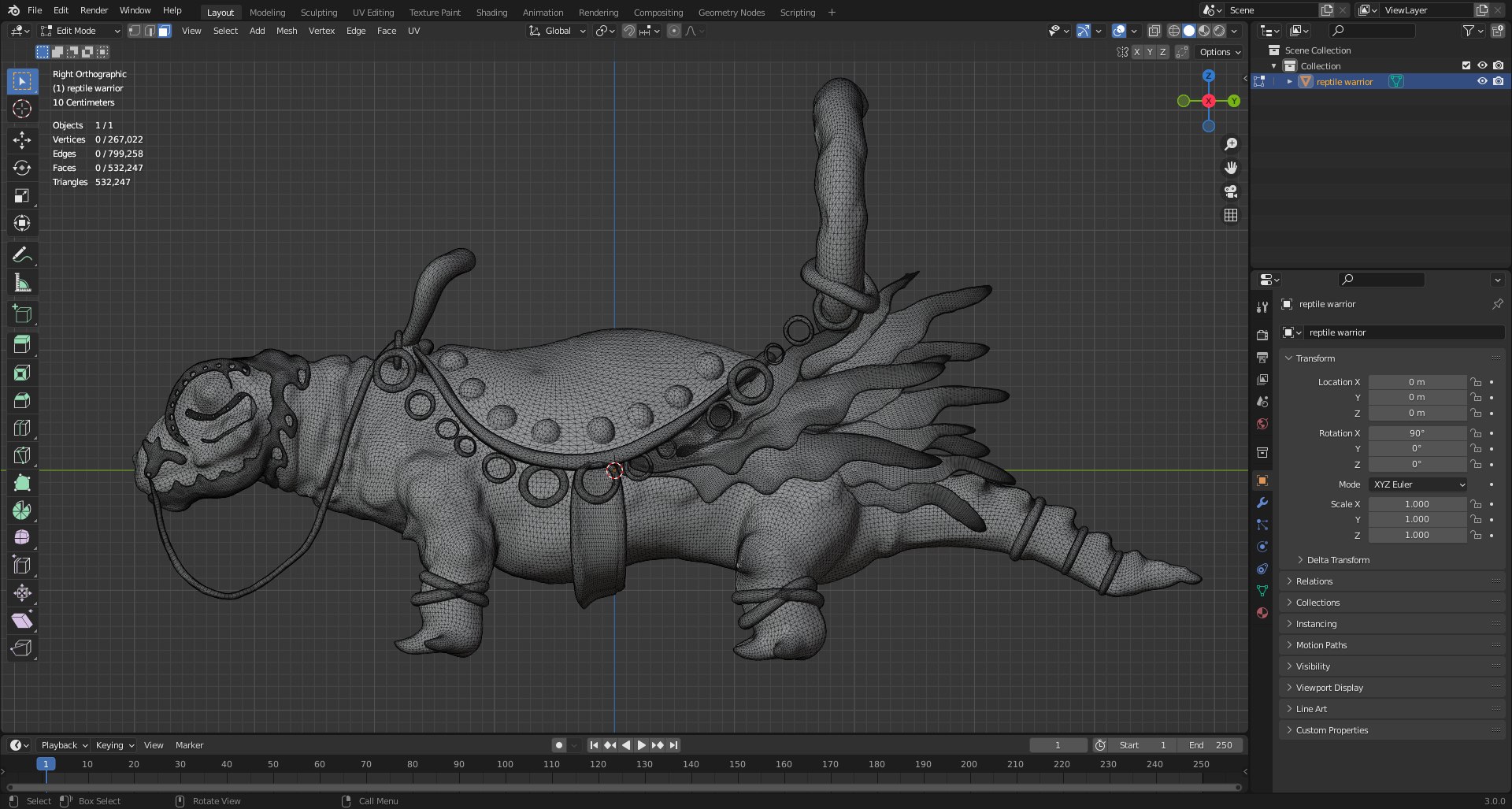 3D Reptile warrior - TurboSquid 1936868